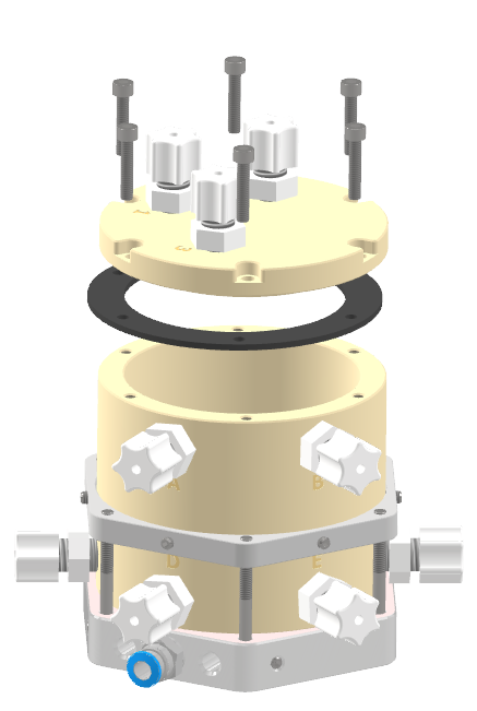 Multiport Electrolyte Reservoir 1000 mL - Redox Flow